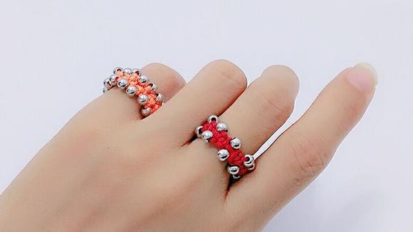 红绳转运珠戒指手工编绳方法,简单易学,再也不用去专柜花冤枉钱