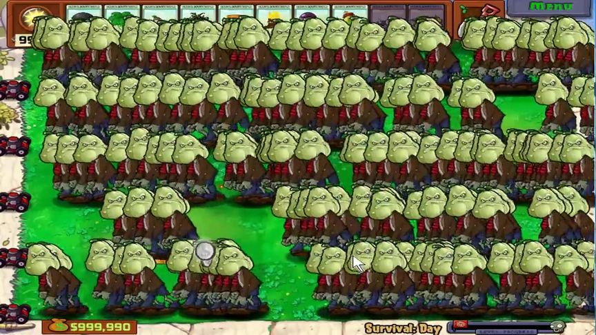 9999个倭瓜头僵尸来袭小推车能应付吗?植物大战僵尸动画