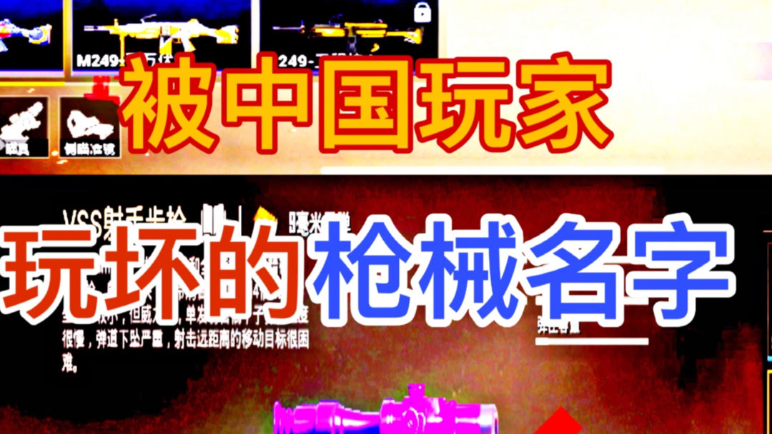 被中国玩家玩坏的枪械名字!