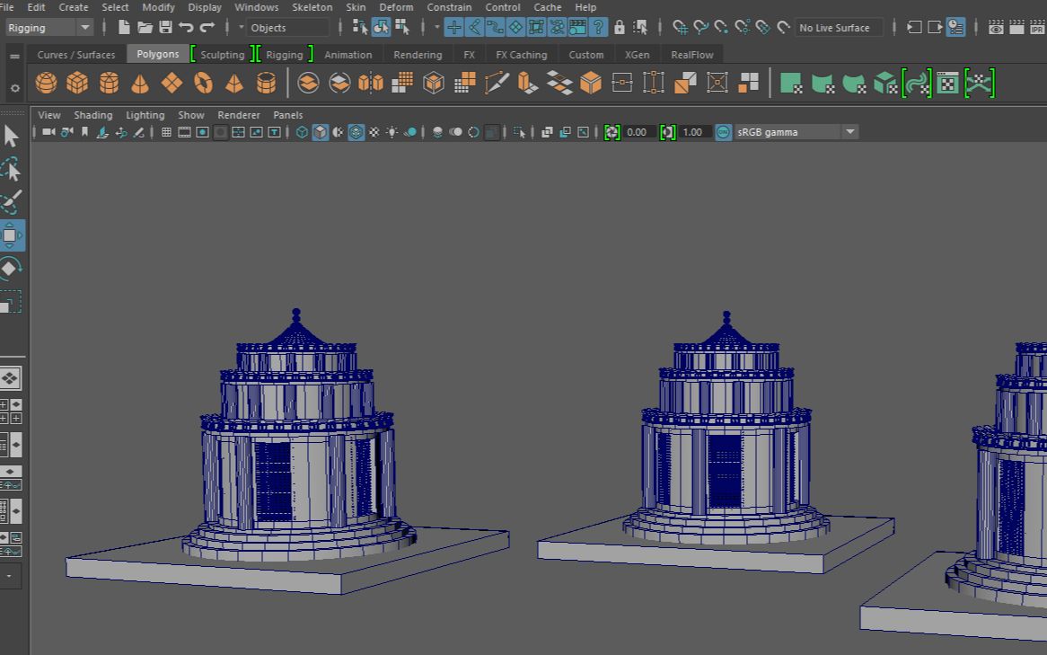 MAYA建模の古代建筑制作