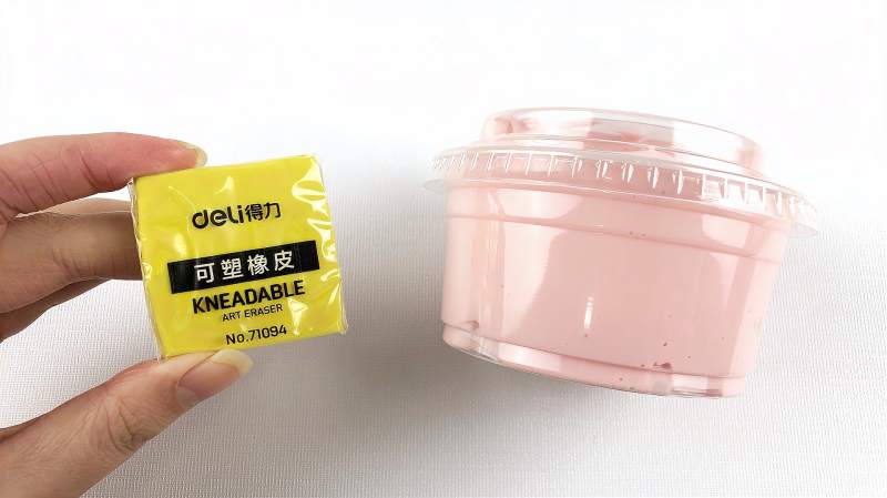 用可塑橡皮混合史莱姆,最后的手感如何?无硼砂