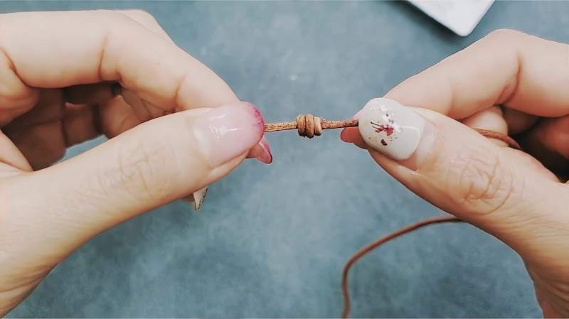 手绳编绳DIY,皮绳秘鲁结编织教程