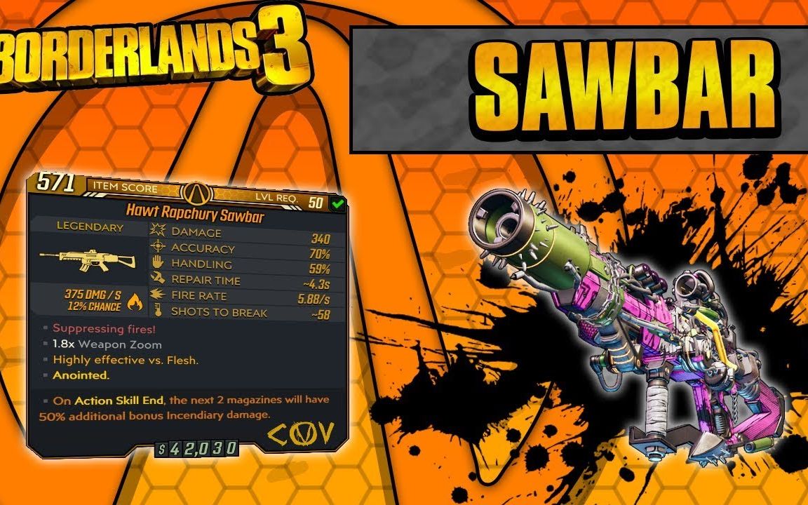 无主之地3传说武器介绍---链锯