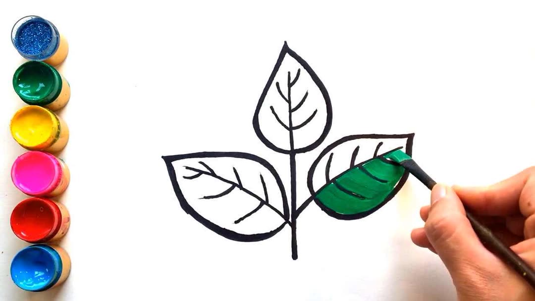 亲子简笔画-教你画树叶