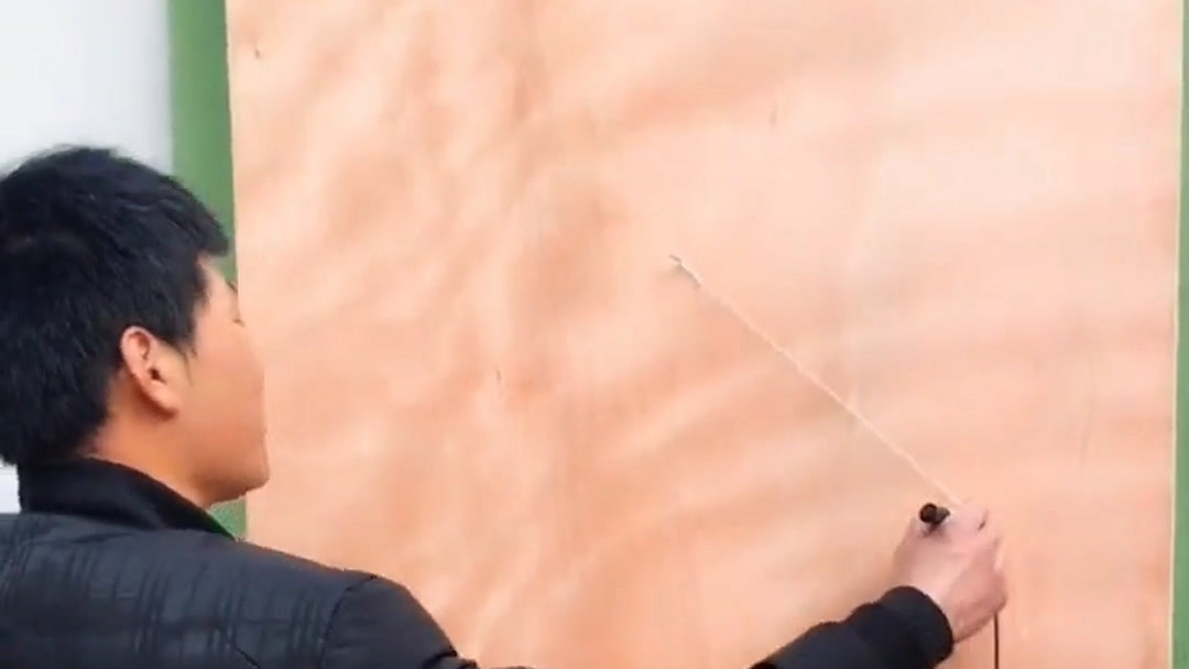 钉两个钉子绑条线,木工师傅就是这样画椭圆的,又学了一招