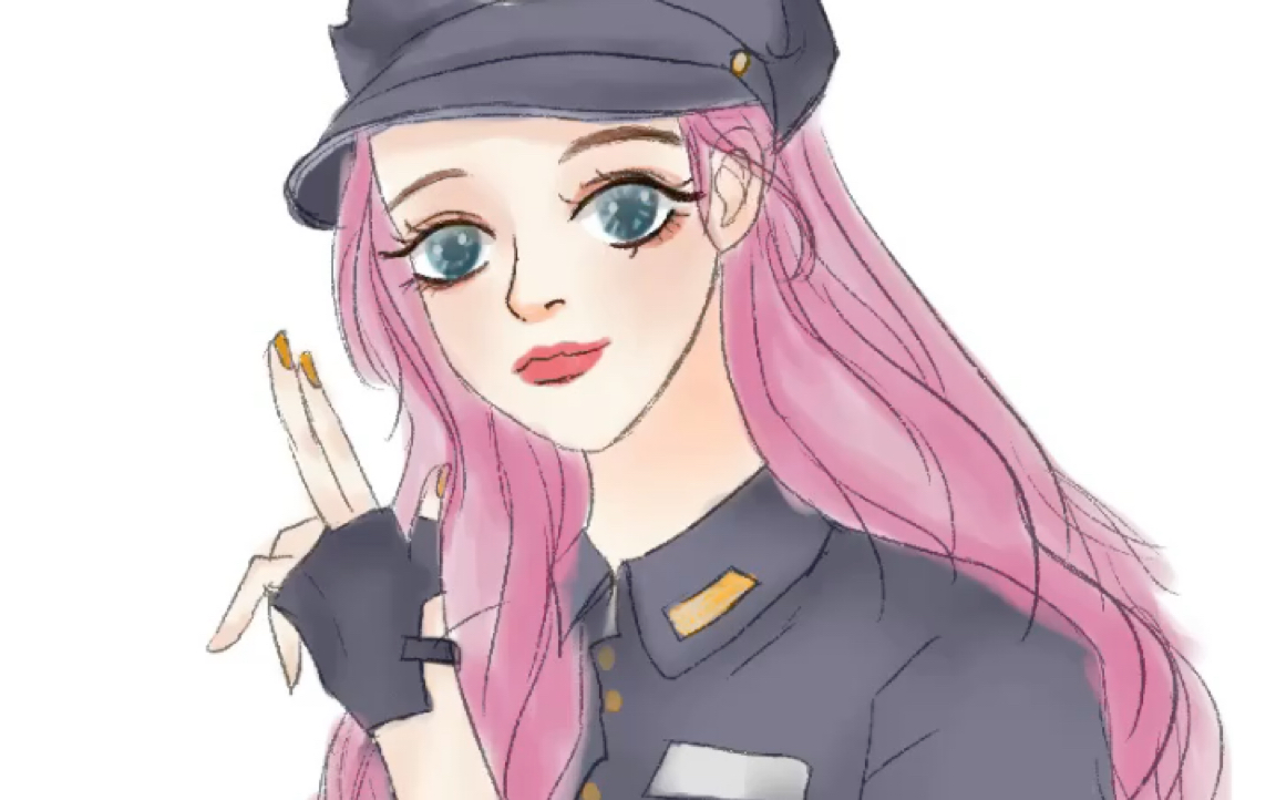 【procreate绘画】画了一个警察小姐姐,分享一下板绘录制过程