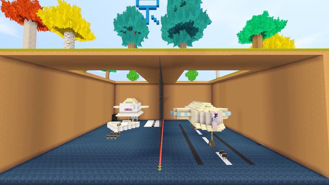 迷你世界创造:飞机别墅建筑大赛,高科技建造的房间满满的科技感