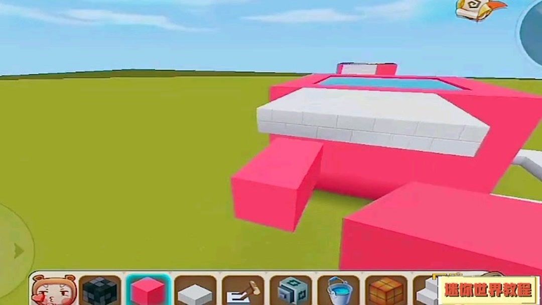 迷你世界:教你制作少女心洗手池,太简单了!