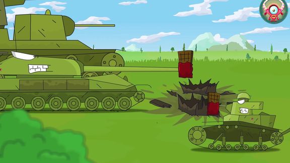 坦克世界动画: 路上一个大坑,看来这里发生了严重的战斗!