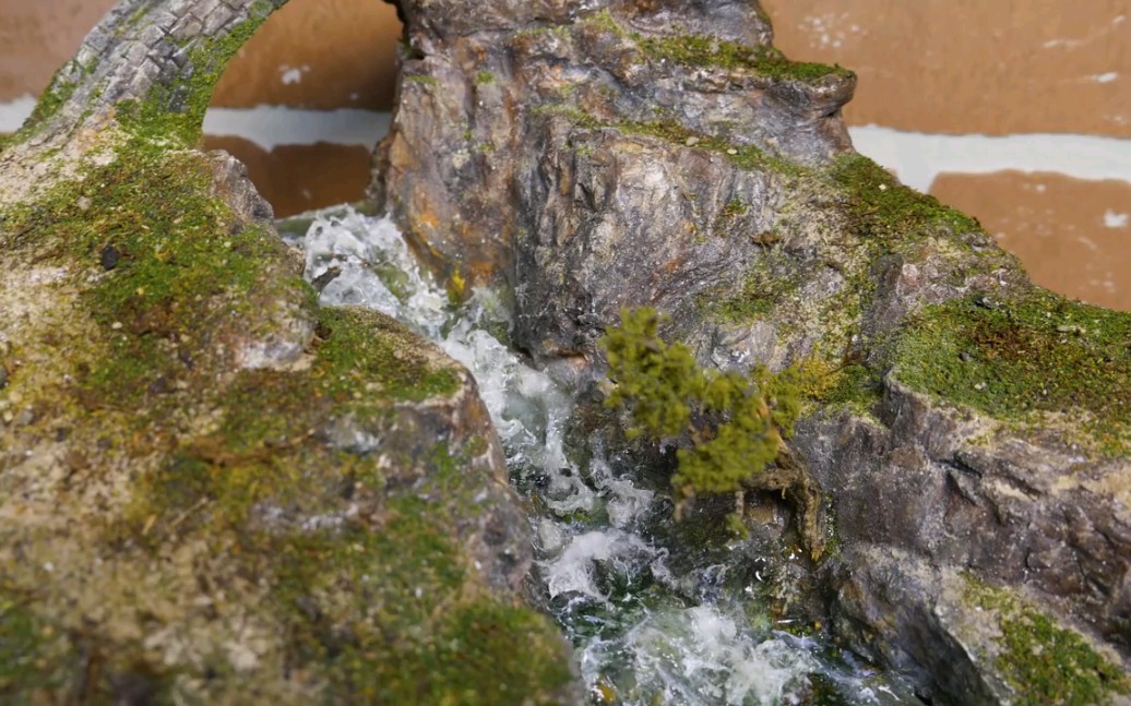 【微缩场景模型制作教程】山川河流微缩场景模型制作教程。