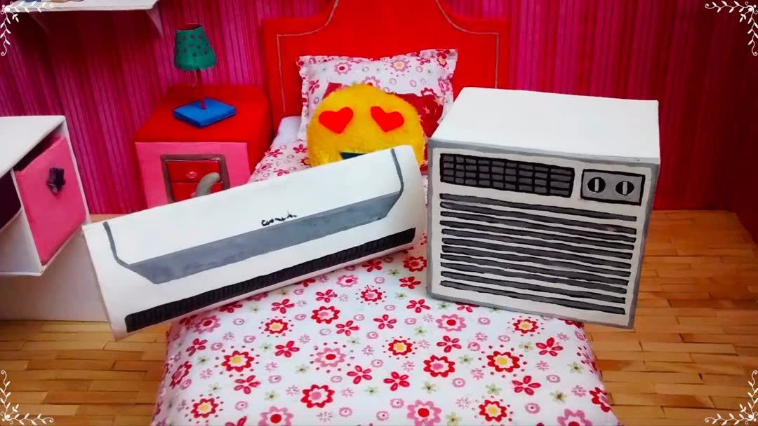 DIY-自己动手用纸和纸板给芭比娃娃做一台空调