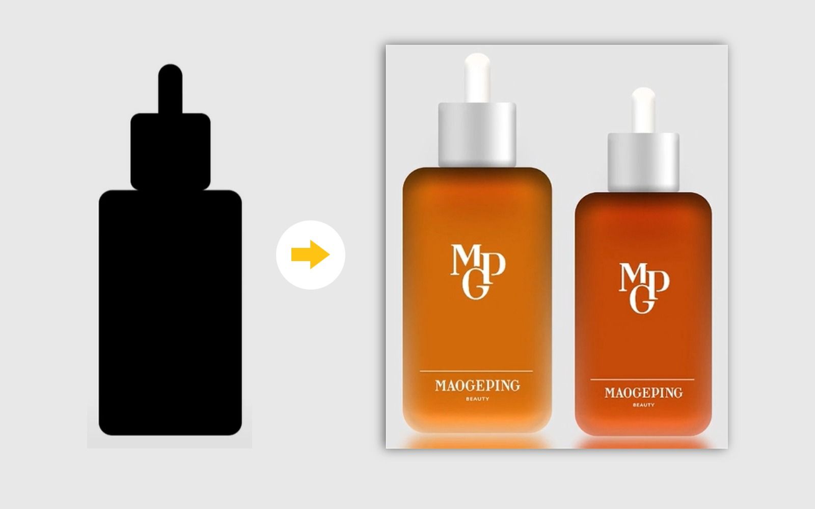 PS技巧:仿真插画教程——雾面玻璃瓶