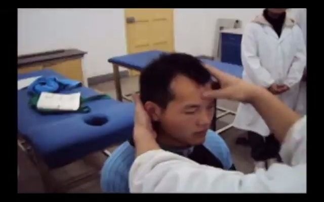 推拿手法技术:13.头面部一指禅示教