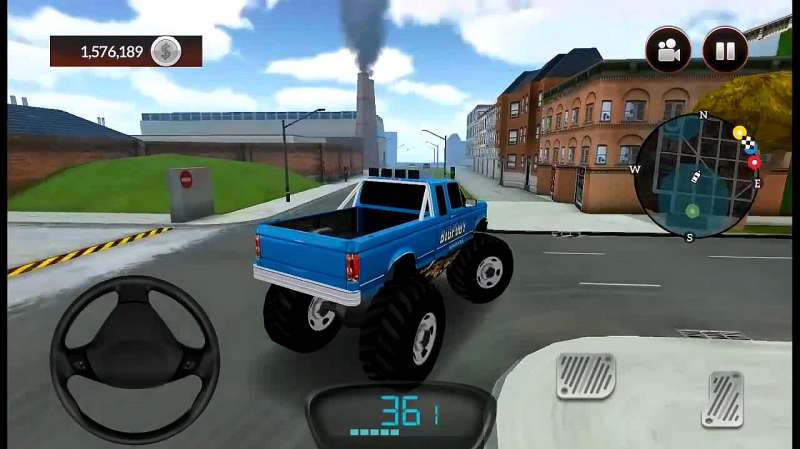 模拟驾驶大脚皮卡车疯狂行驶手机游戏