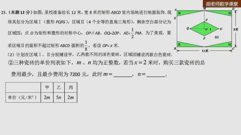 中考数学应用题:必考题,矩形菱形,全等三角形对称中心综合题