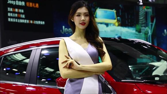 2018广州国际车展 广汽三菱车展美模