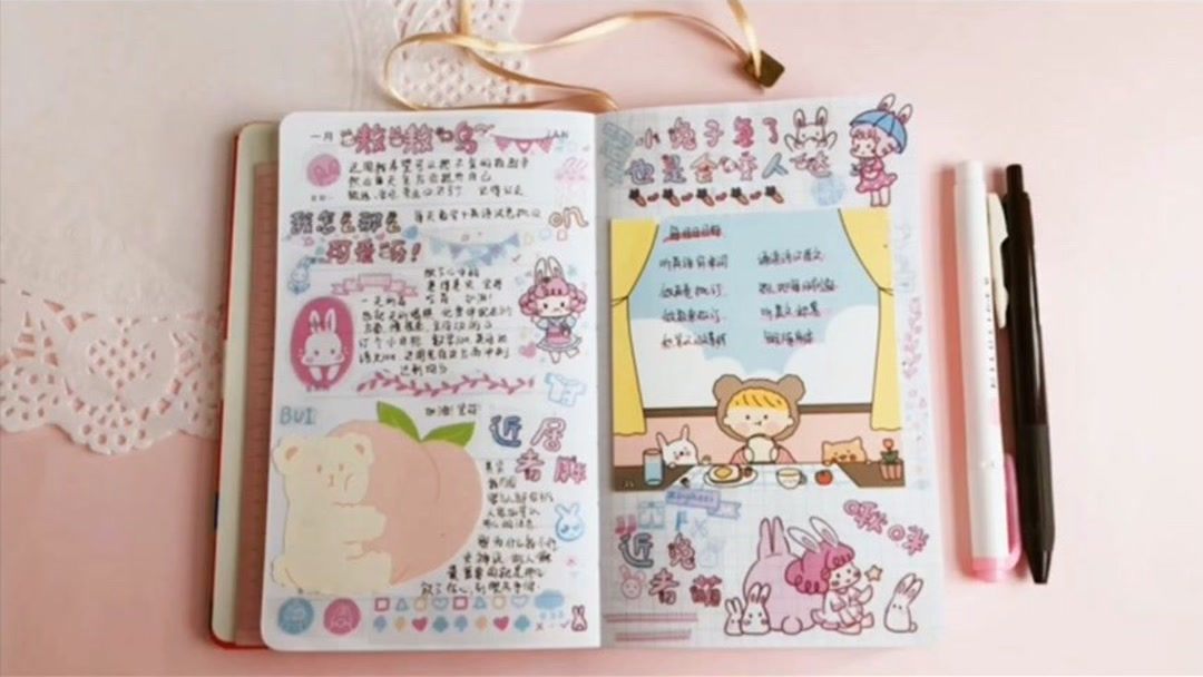 超可爱周计划手帐拼贴,快来看看吧