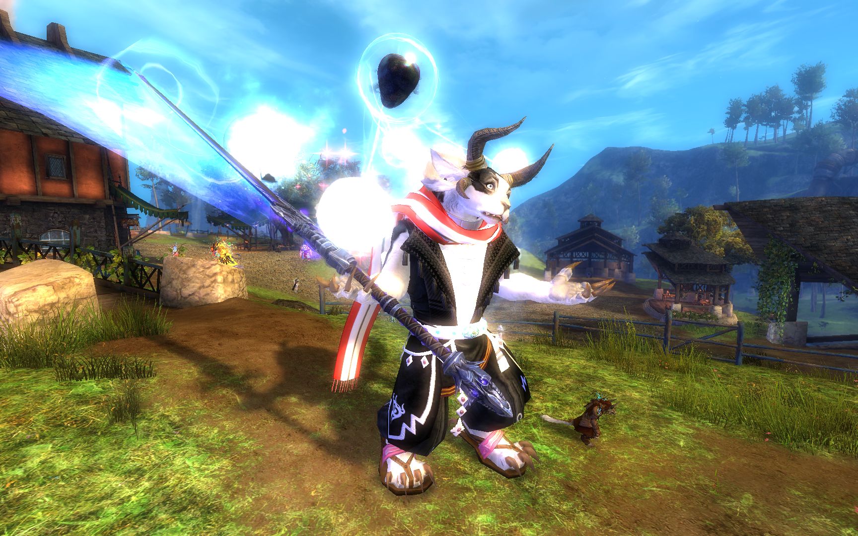 激战2:最美兽娘教你如何手持武器做表情!_哔哩哔哩bilibili_激战2_演示