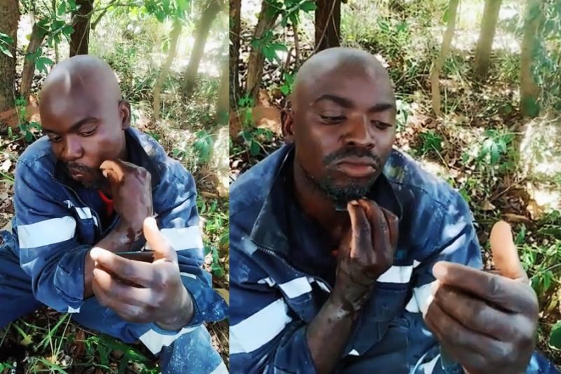 刮胡子!猴子一样的姿势,刮的特别溜!就一个刀片,技术不一般!