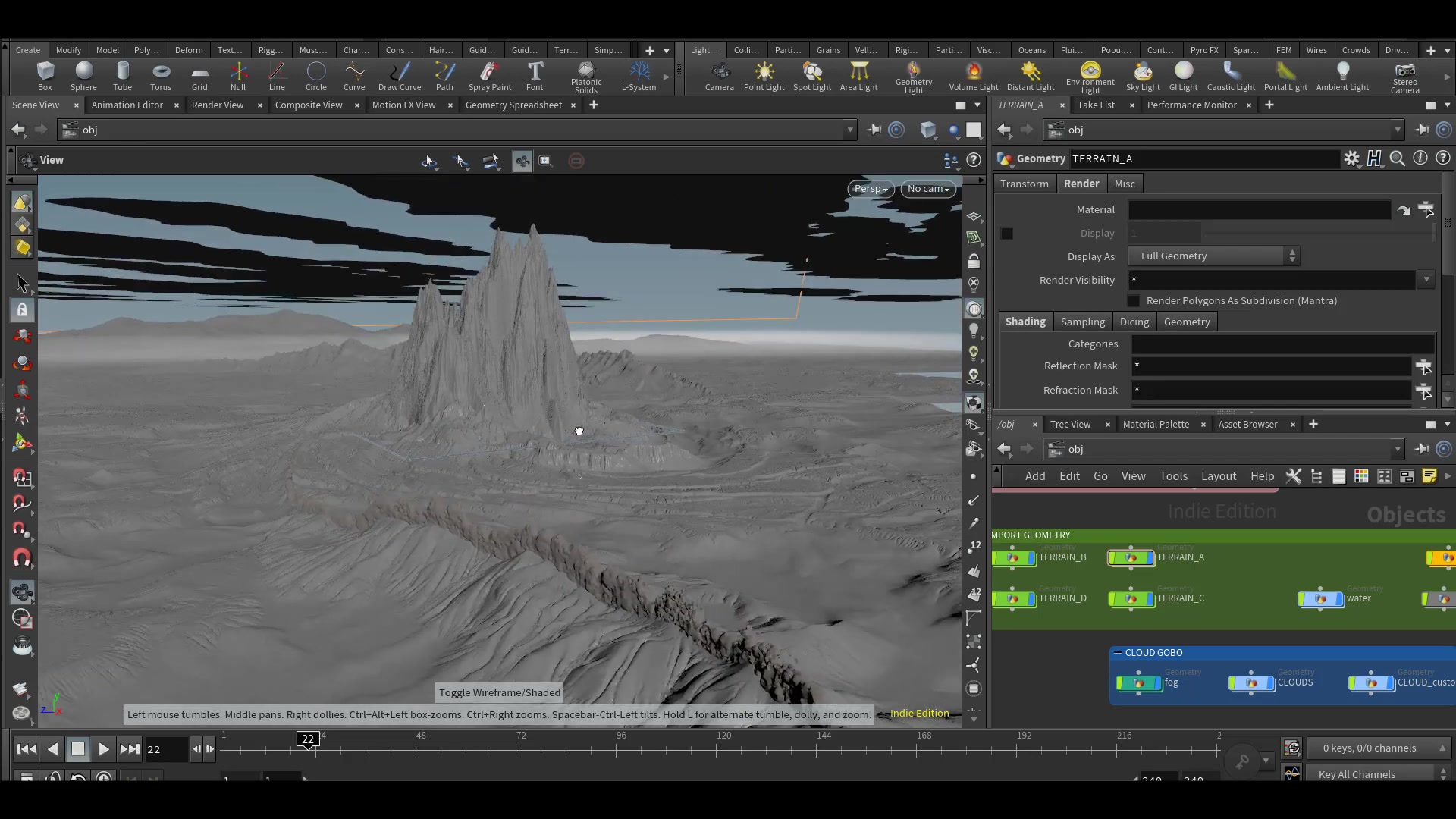 sidefx houdini 18制作地形的工作流程part01