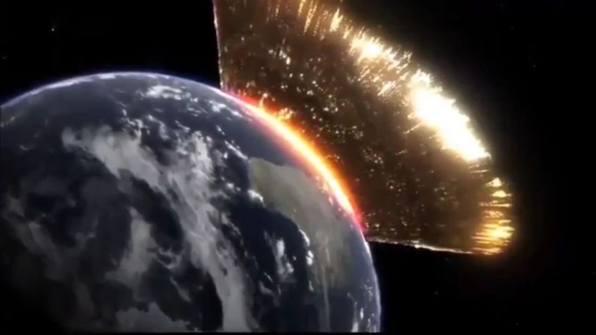 演示直径500千米行星撞击地球,滔天火海末日来临!