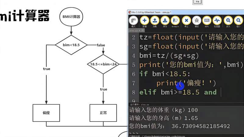 2分钟玩转python入门(适合中小学)-第八课,if elif else 2实例