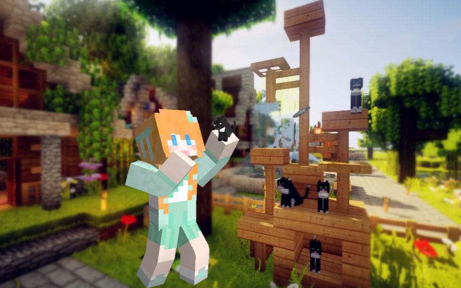 【大橙子】浙大服生存#19我的猫爬架[我的世界Minecraft]