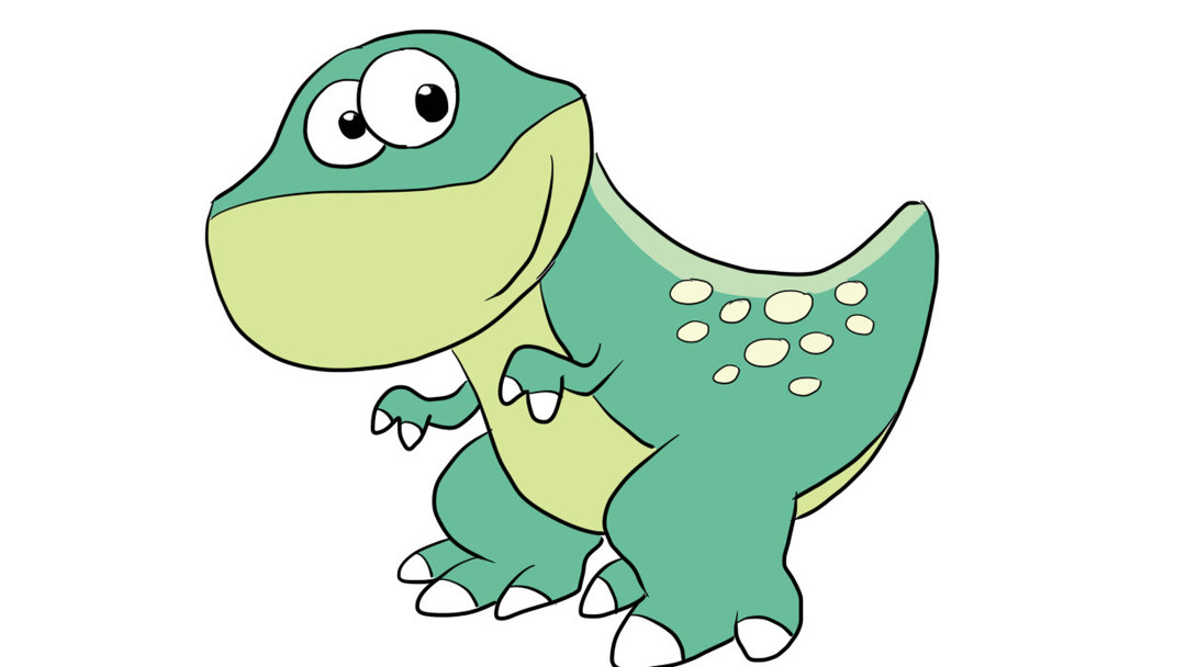 恐龙世界之简单可爱的小恐龙儿童卡通简笔画