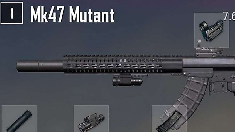 绝地求生 测试服新枪MK47+激光瞄准器测评!