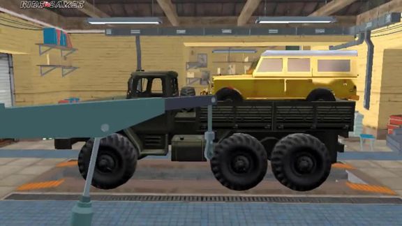 模拟驾驶老式卡车运输木桶小游戏