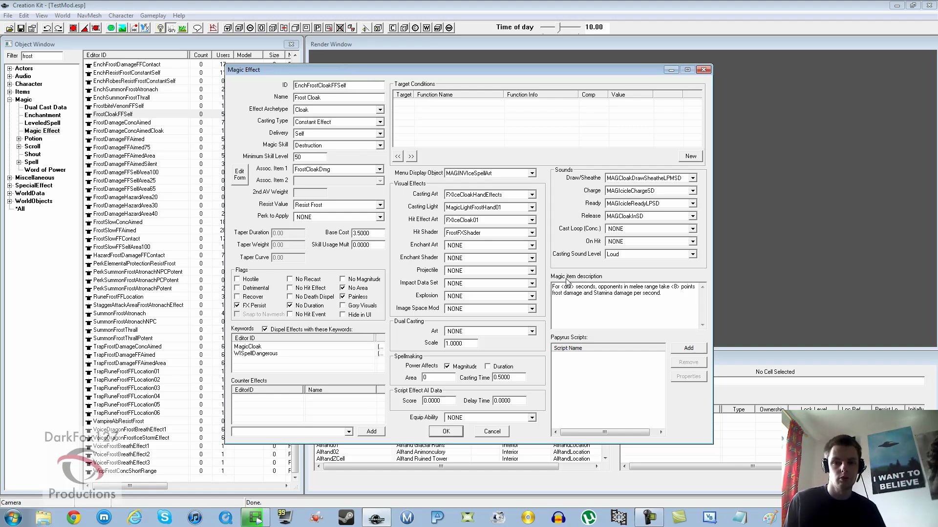 [字幕自助] [Darkfox127] Skyrim Creation Kit - Magic Tutorials