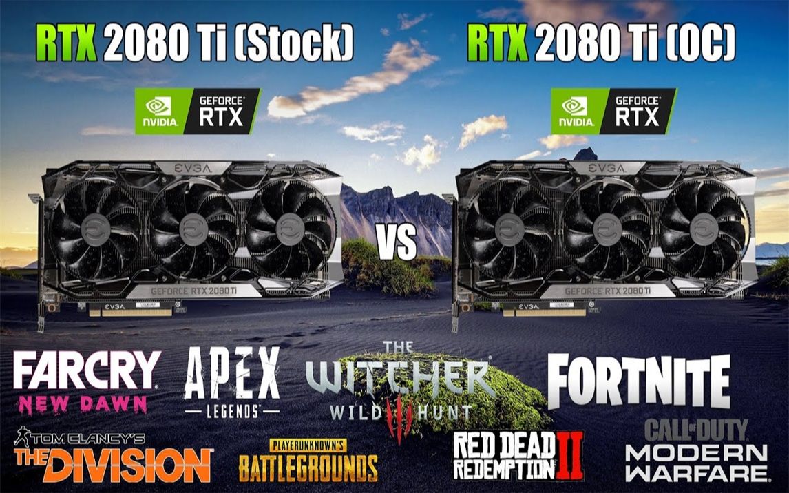 显卡默频 vs 显卡超频 显卡性能测试对比(1440P分辨率)RTX 2080Ti + ...