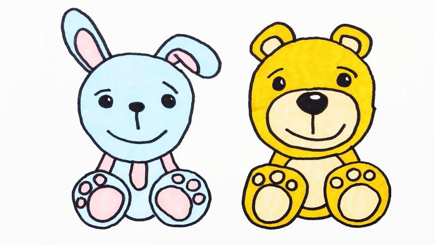可爱的小兔子和小熊简笔画基础课程