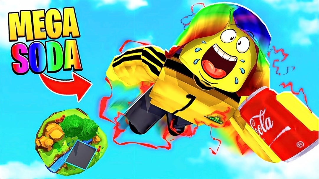 Roblox苏打水模拟器!摇晃可乐!瞬间喷到外太空?咯咯多解说