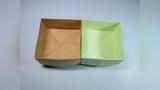 简单垃圾盒子的折法,一张长方形纸折出实用的收纳盒,手工折纸