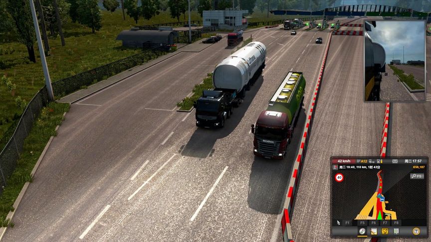 欧洲卡车模拟2:雷诺460马力拉着飞机壳大型物件。