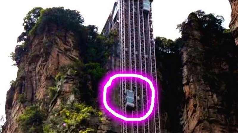 世界上最牛的超级电梯,直接安装在悬崖边,不愧是百万天梯!