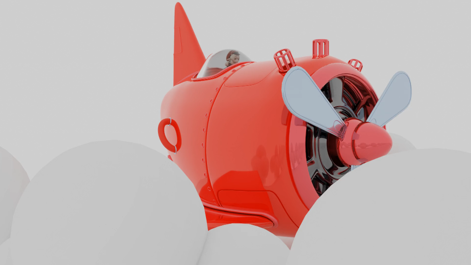 学了半个月,交作业了,blender小飞机