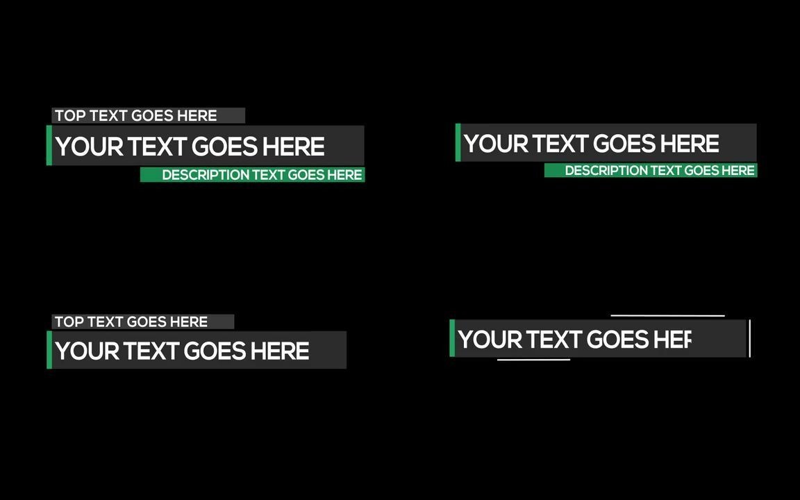 酷炫优雅字幕条PR动态图形模板