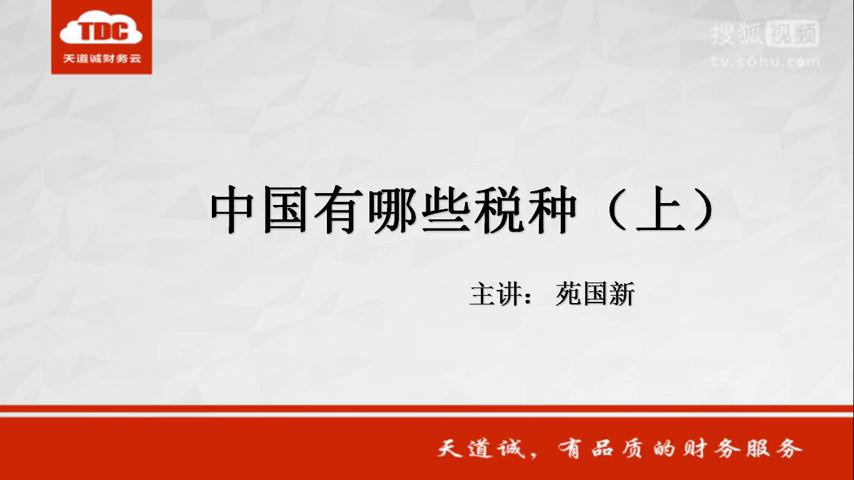 我国有哪些税种?(上)-天道诚培训
