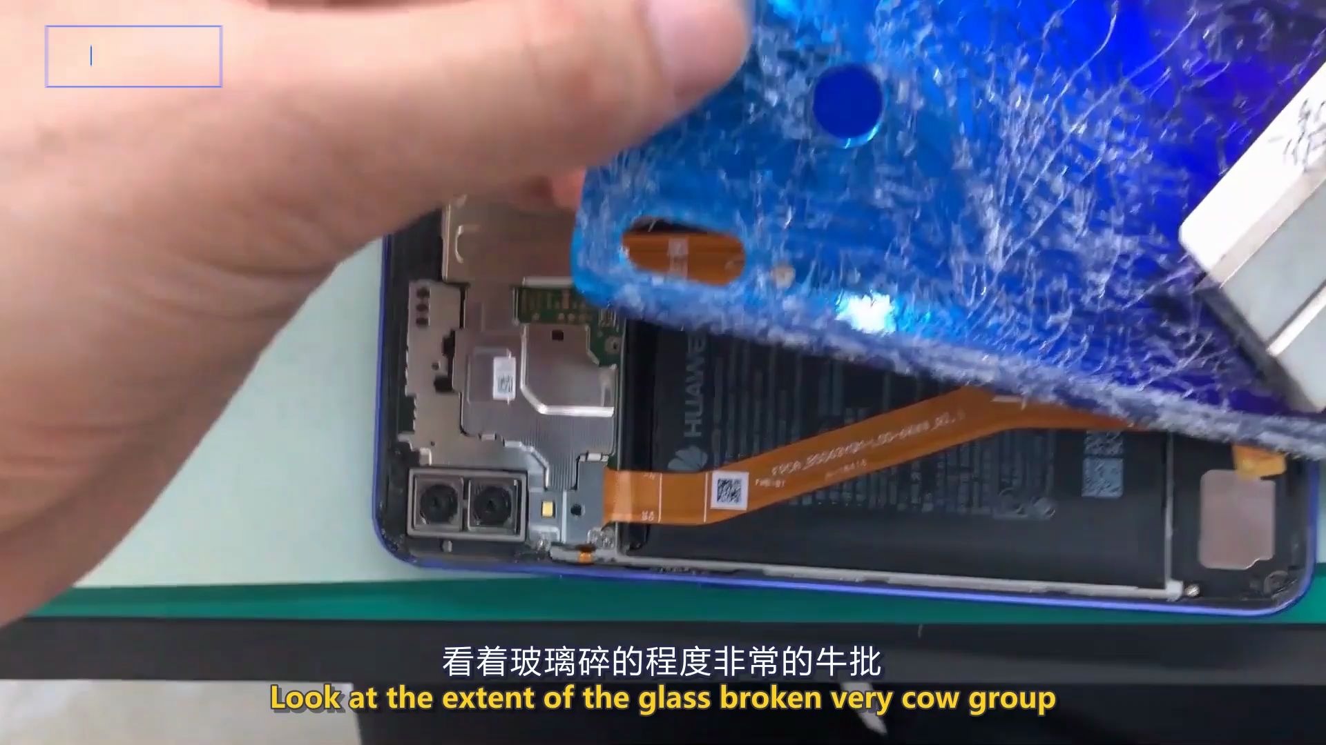 华为Nova3重摔不开机,后壳碎的掉渣,换个小件重要资料保住了