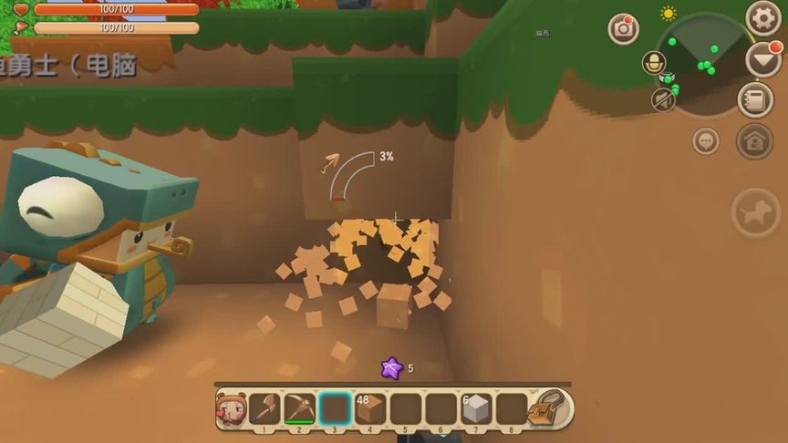 迷你世界:弄个白杨木材料的房子,记得放进储物柜