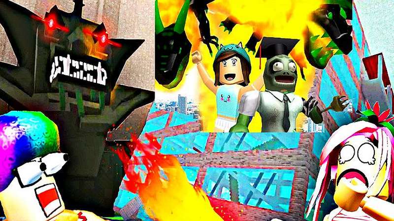 roblox恐怖灾难模拟器:喷火的巨龙在空中!后面还有可怕的火球?