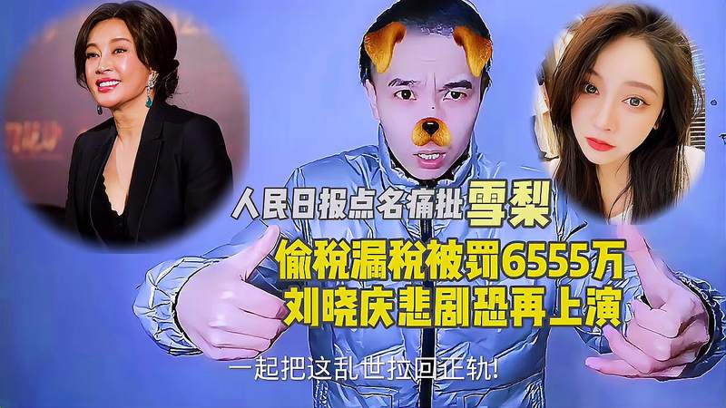 网红被点名痛批,雪梨挑战逃税被罚6555万!刘晓庆悲剧恐再上演!