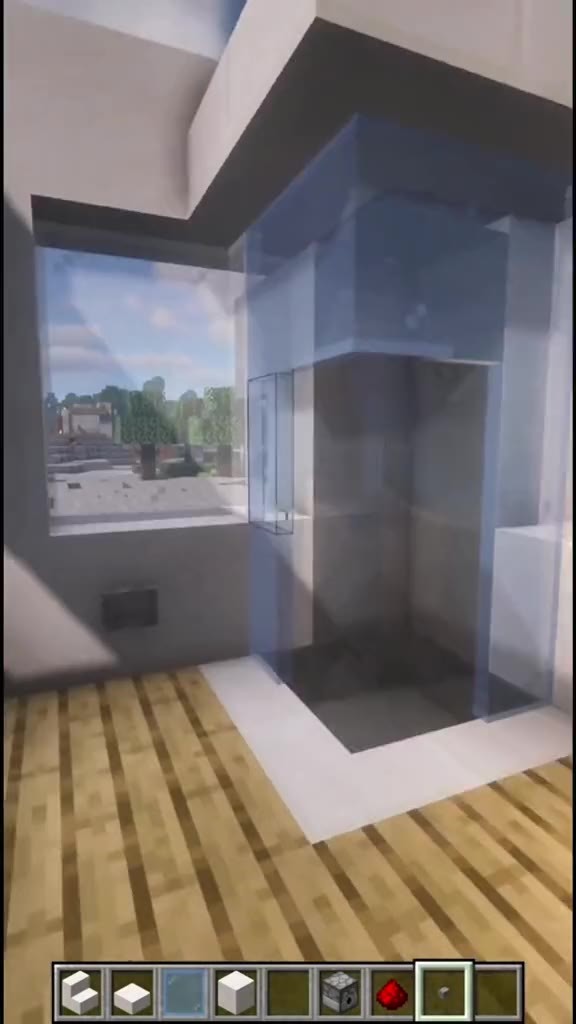 我的世界之搞笑:透明的浴室?