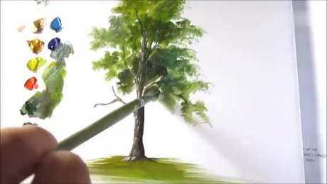 油画教程 树木的画法