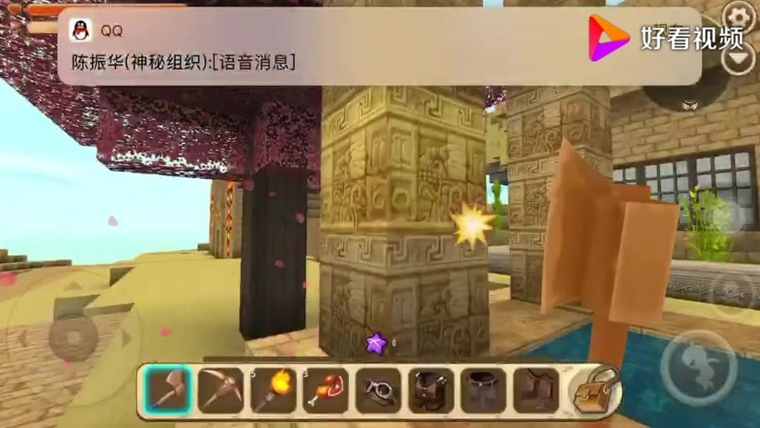 《迷你世界》,千辛万苦找到沙漠神殿!却被爆爆蛋摧毁了一部分