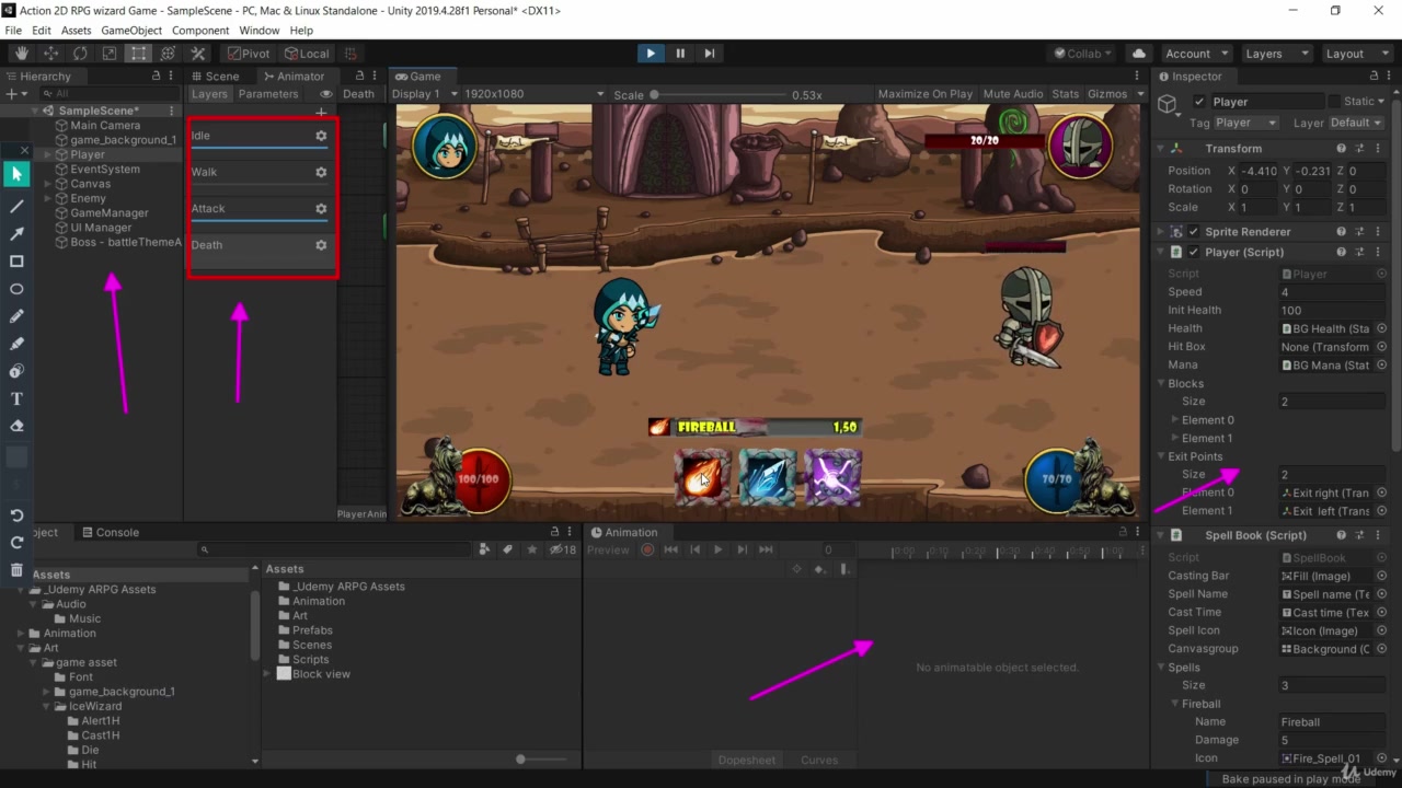 【字幕】Unity-在Unity中创建动作2D RPG游戏CreateAction2DRPG...