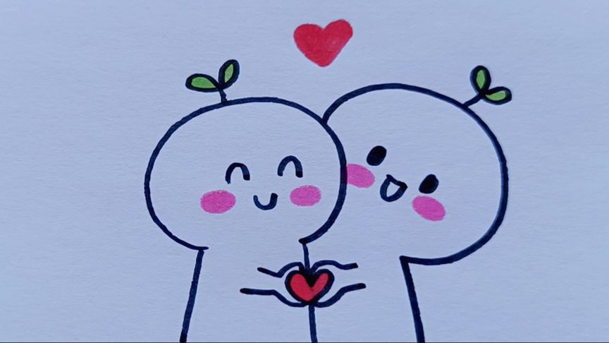 爱心满满的表情包,画一个给喜欢的人吧