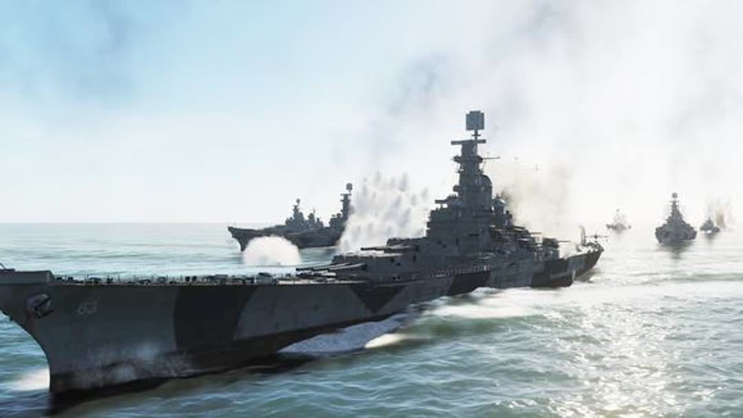 当6艘052B回到二战,跟10艘依阿华级战列舰对轰谁能赢,战争模拟